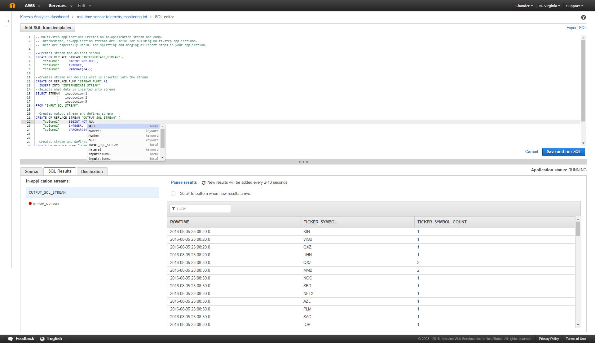 Amazon Kinesis Data Analytics – Amazon Web Services (AWS)