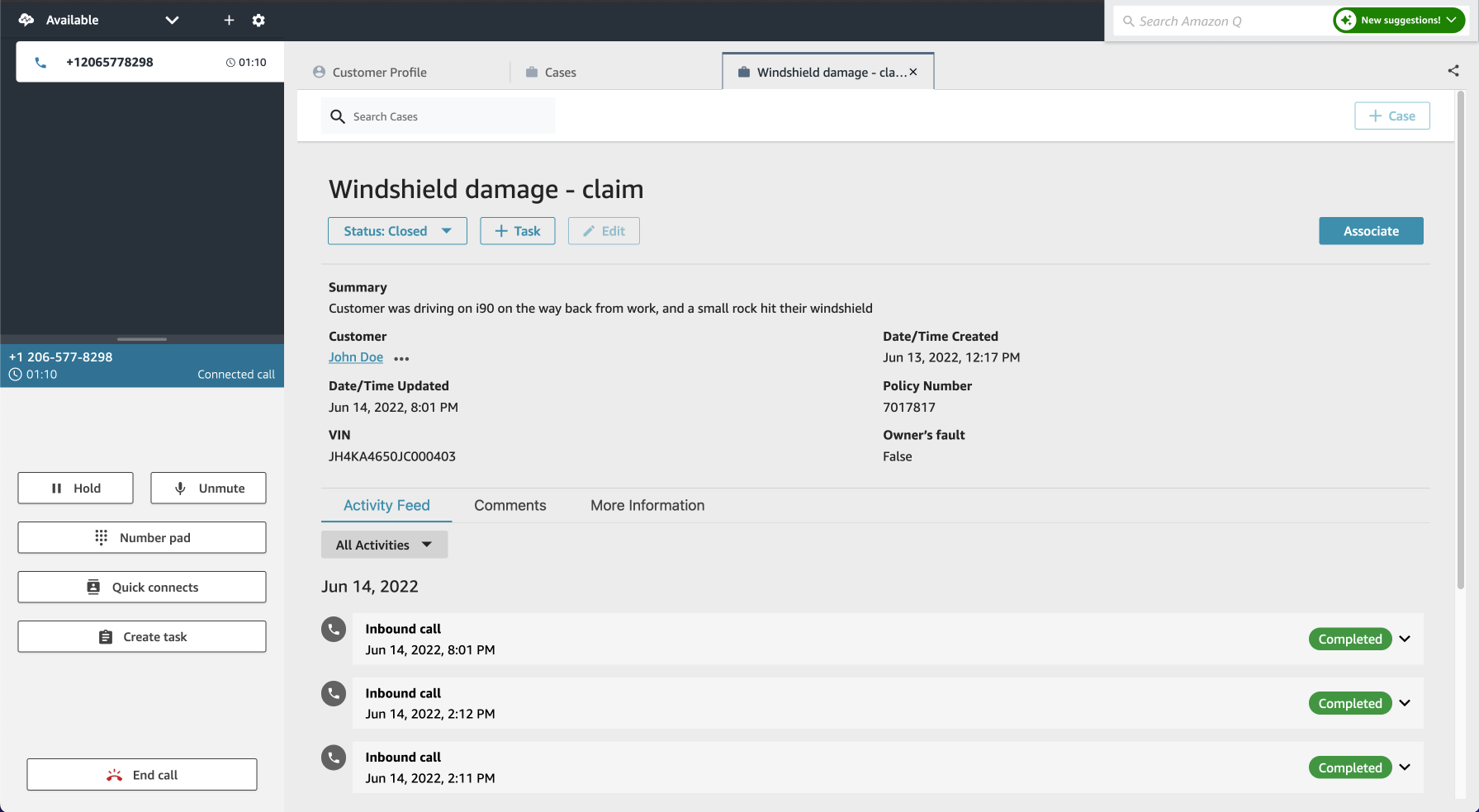 Amazon Connect Cases | Amazon Web Services