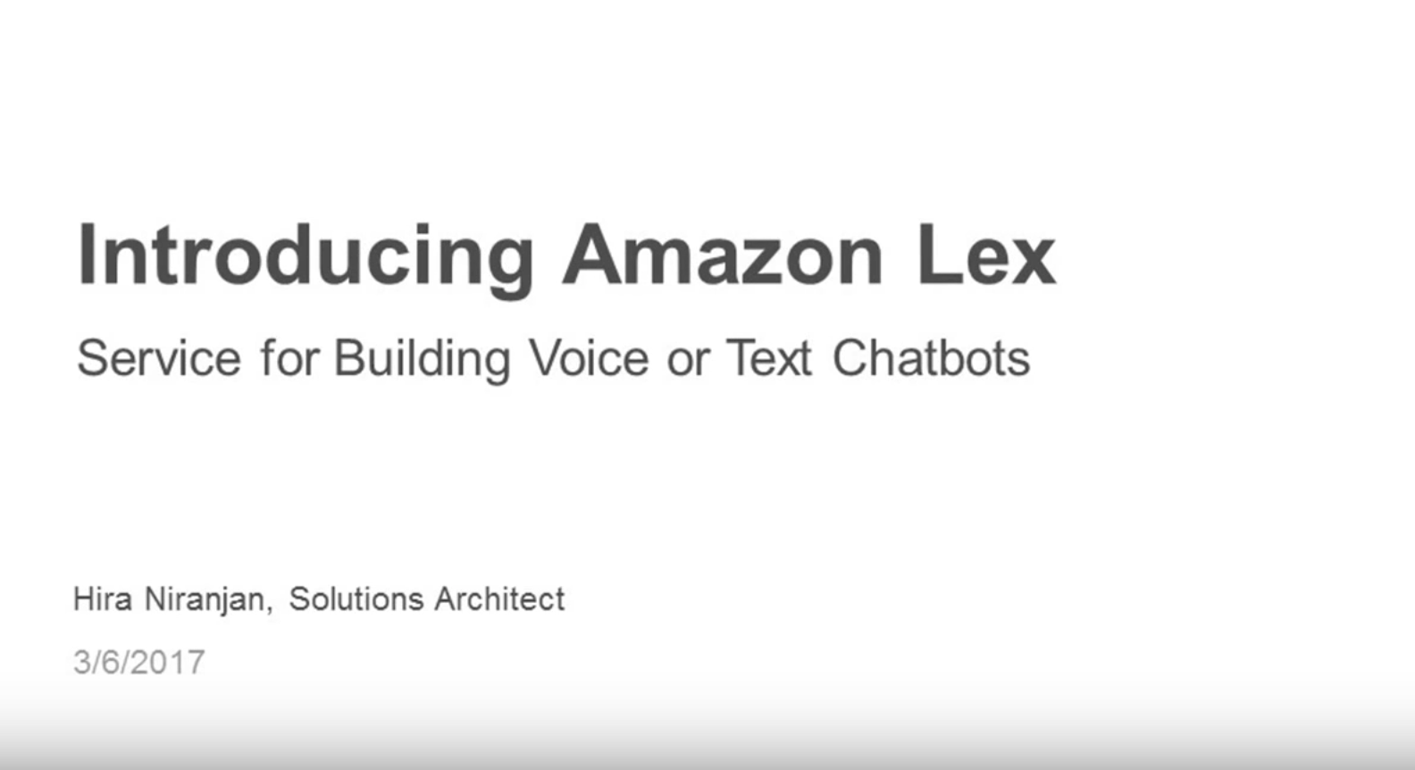 Amazon Lex 入門